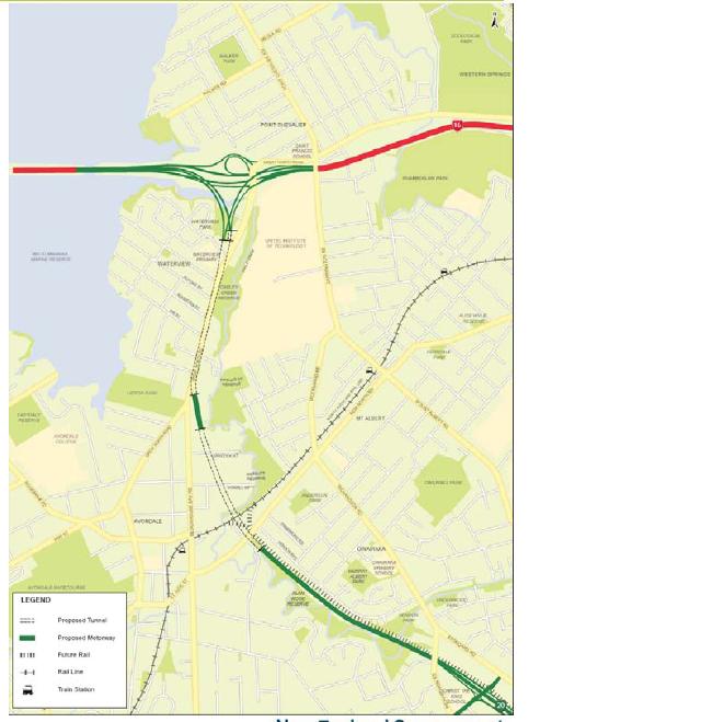 Partial Tunnel/Surface Option for Waterview Connection - Greater Auckland