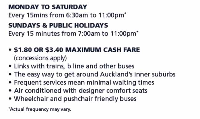 The Outer LINK timetable - Greater Auckland