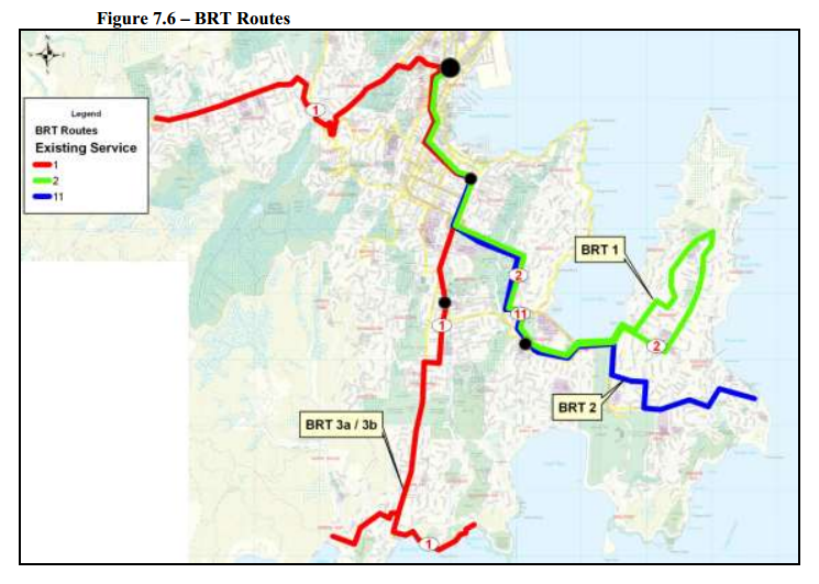 BRT routes - Greater Auckland