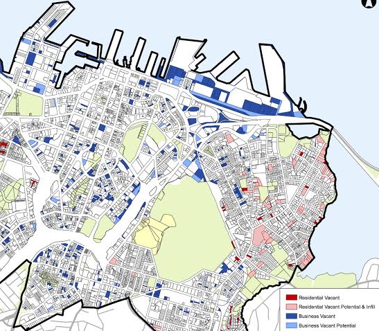 Capacty for growth CBD map - Greater Auckland