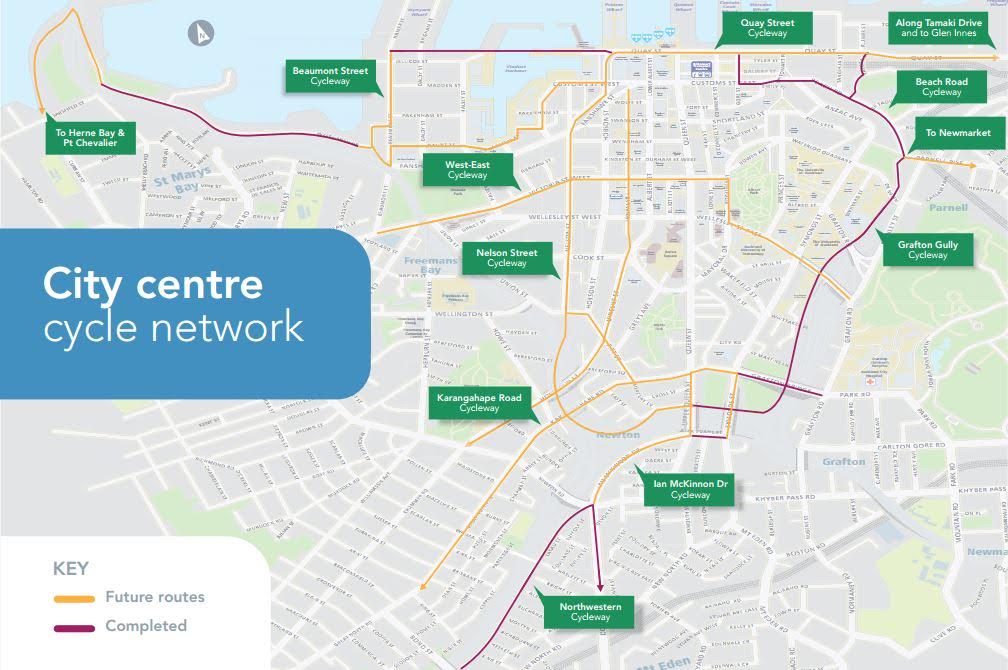 City Centre Cycle Routes - Greater Auckland