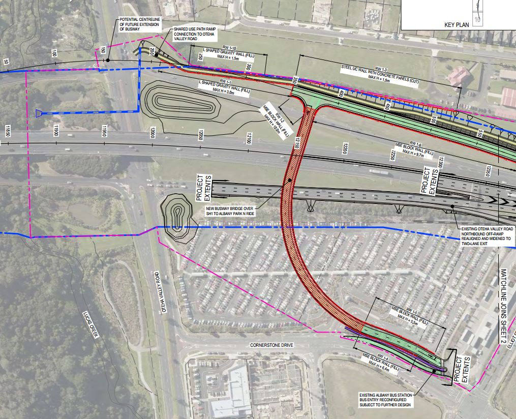 Northern Corridor - Albany Busway Bridge - Greater Auckland