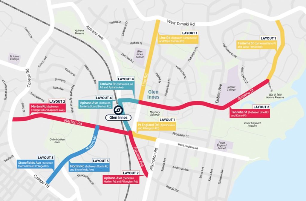 Links to Glen Innes Cycleways Overview Map - Greater Auckland
