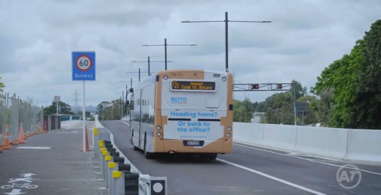 Eastern Busway with Bus - Greater Auckland