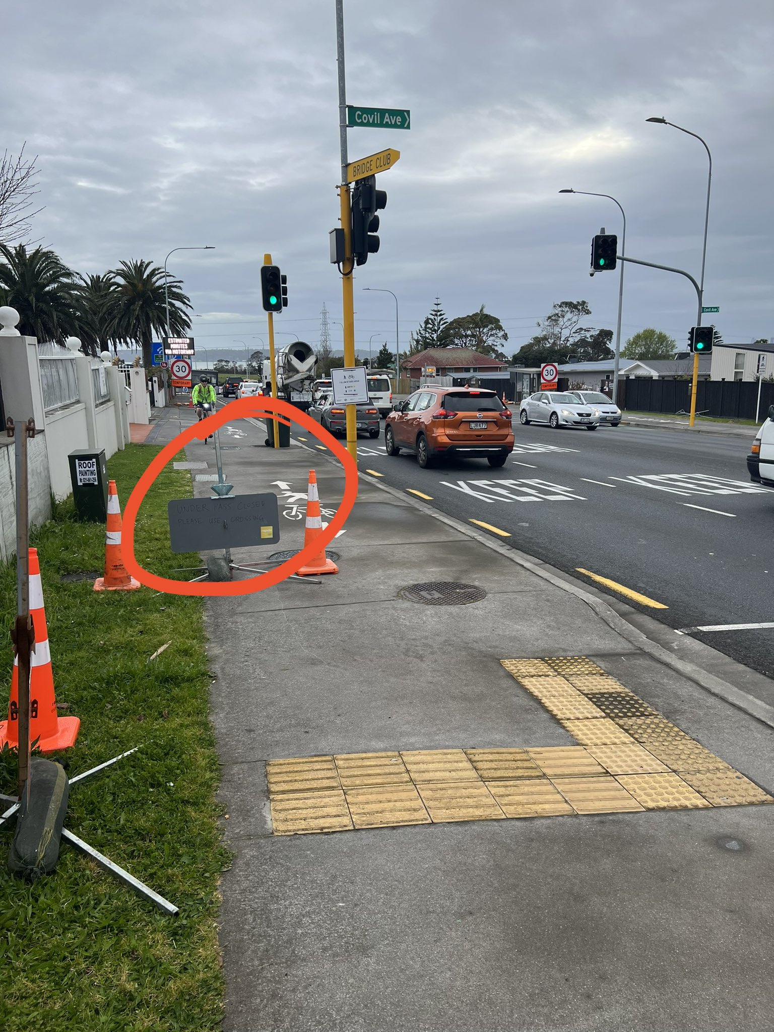 Writing on back of sign3 - Greater Auckland
