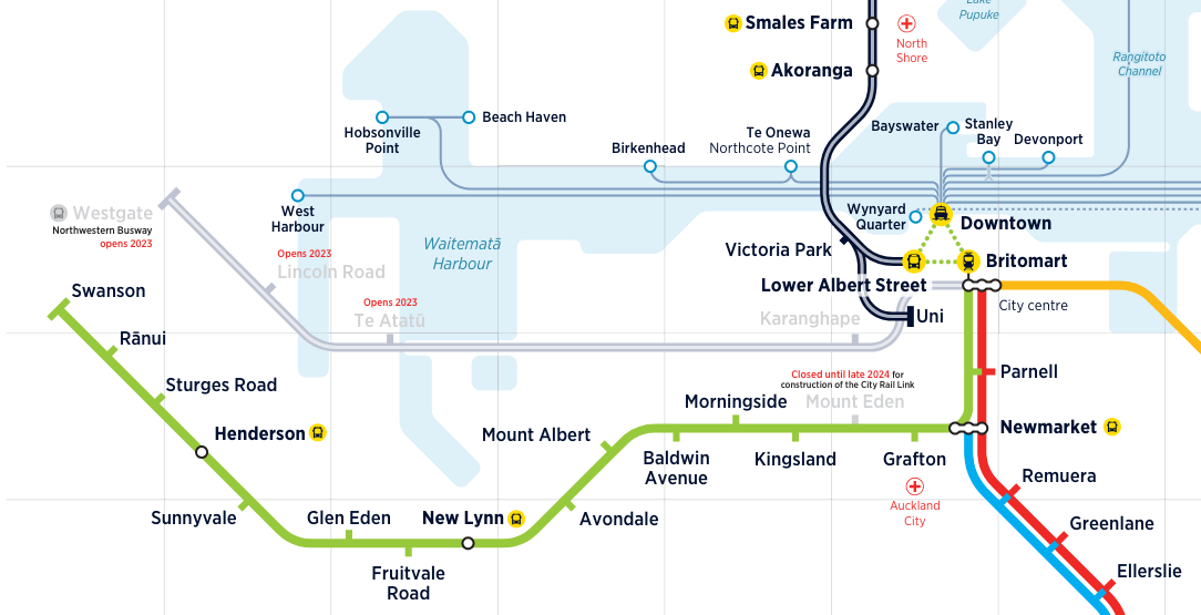 Network map northwest Auckland Transport - Greater Auckland