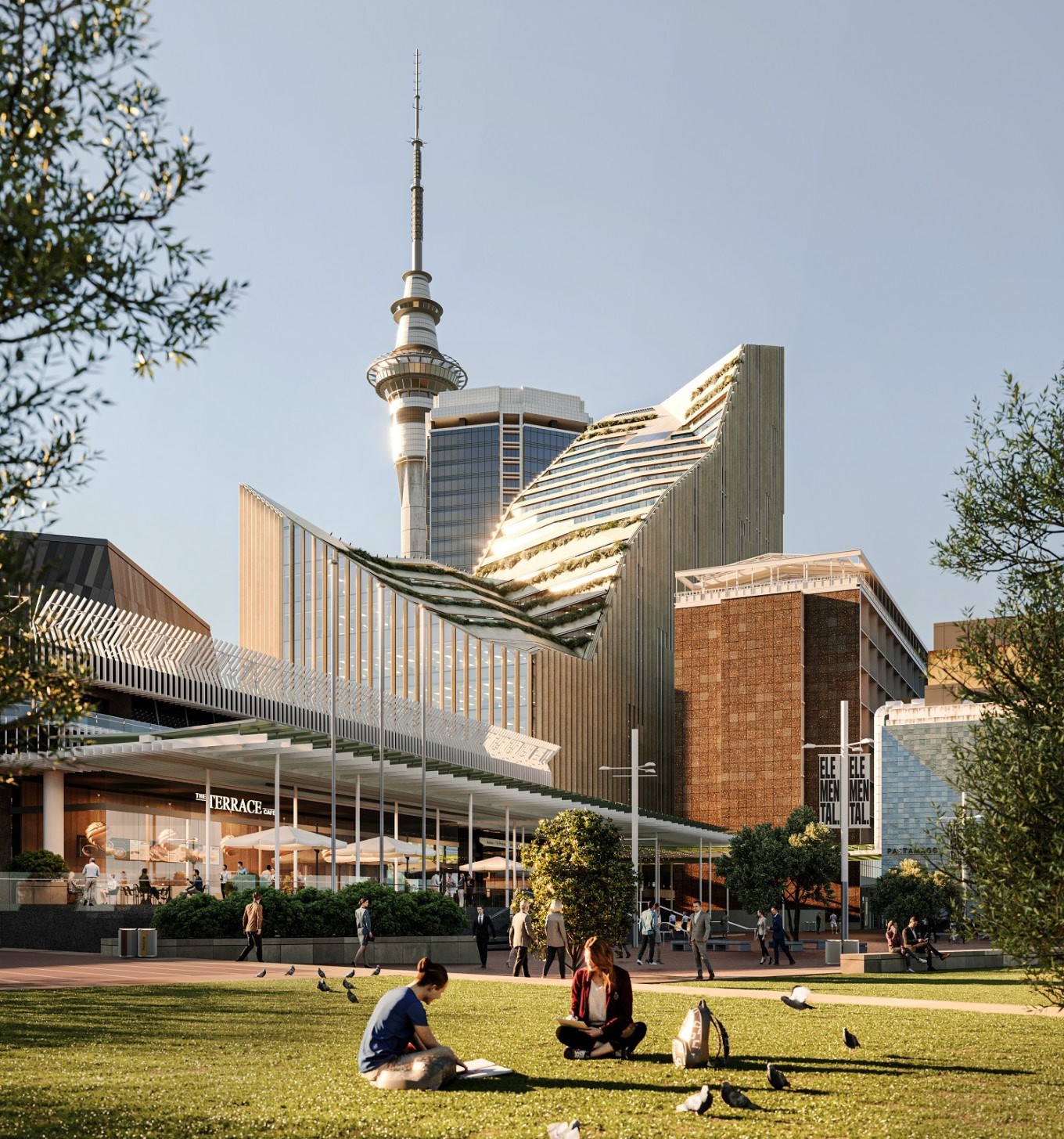 Symphony Centre as seen from Aotea Square artists impression via ...