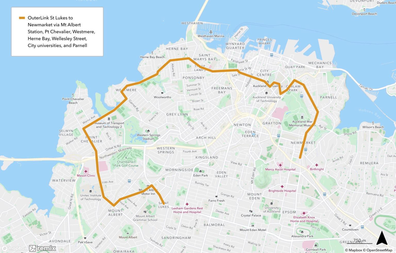 In praise of crosstown buses: refreshing the OuterLink - Greater Auckland