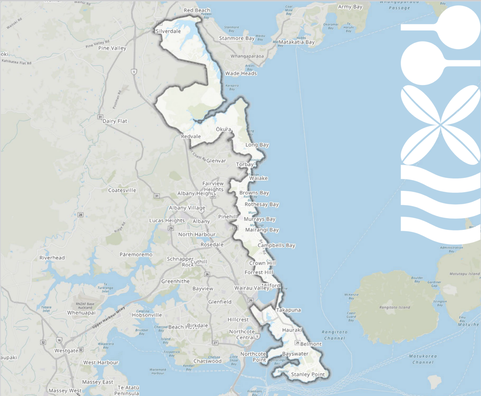 Weiti Estuary to Devonport SAP map - Greater Auckland