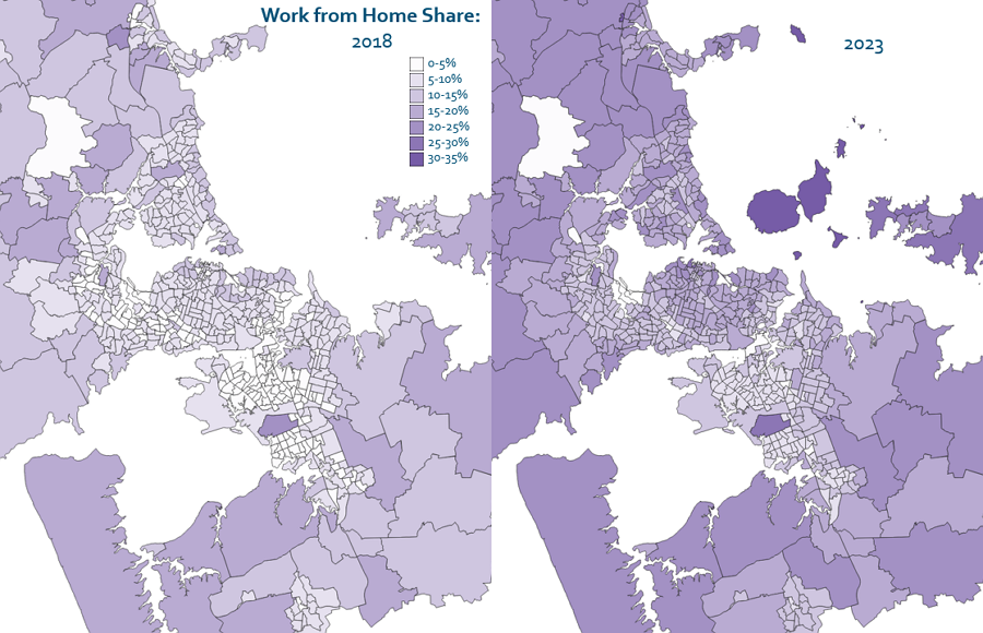 2023 Census - WFH - Greater Auckland