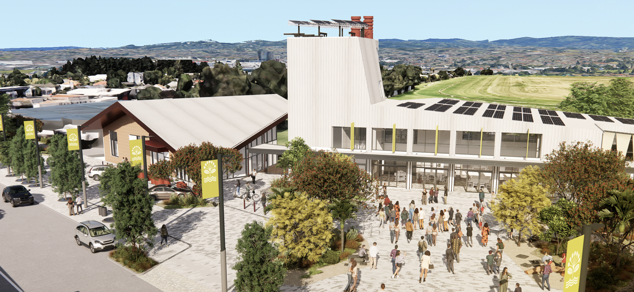 AUDO render of Te Hono Avondale the new community space and library ...